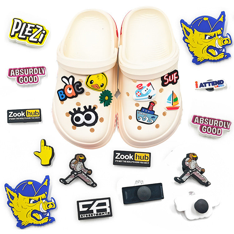 Custom Promotional Soft PVC Rubber Clog Shoe Charms with Your Logo